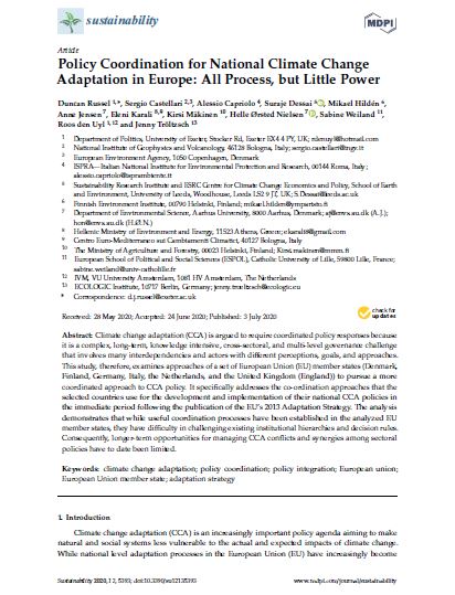 Bottom-Up Climate Adaptation Strategies for a Sustainable Europe (BASE ...